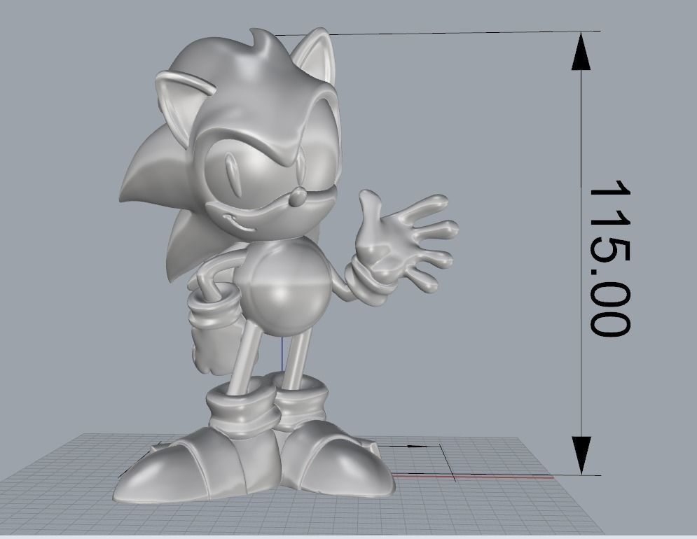 Sonic 3D model 3D printable | CGTrader