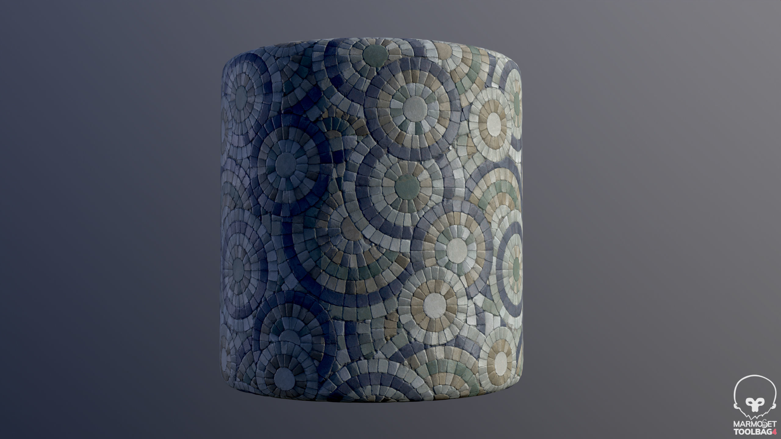 Texture Substance 3D Designer Graphs of Circles Trumpet Tile VR / AR ...