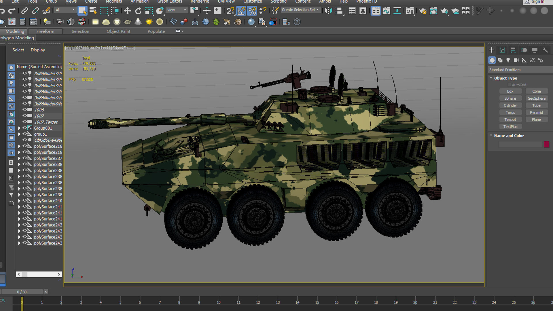 ZTL-11 wheeled assault vehicle 105mm assault gun combat vehicle 3D ...