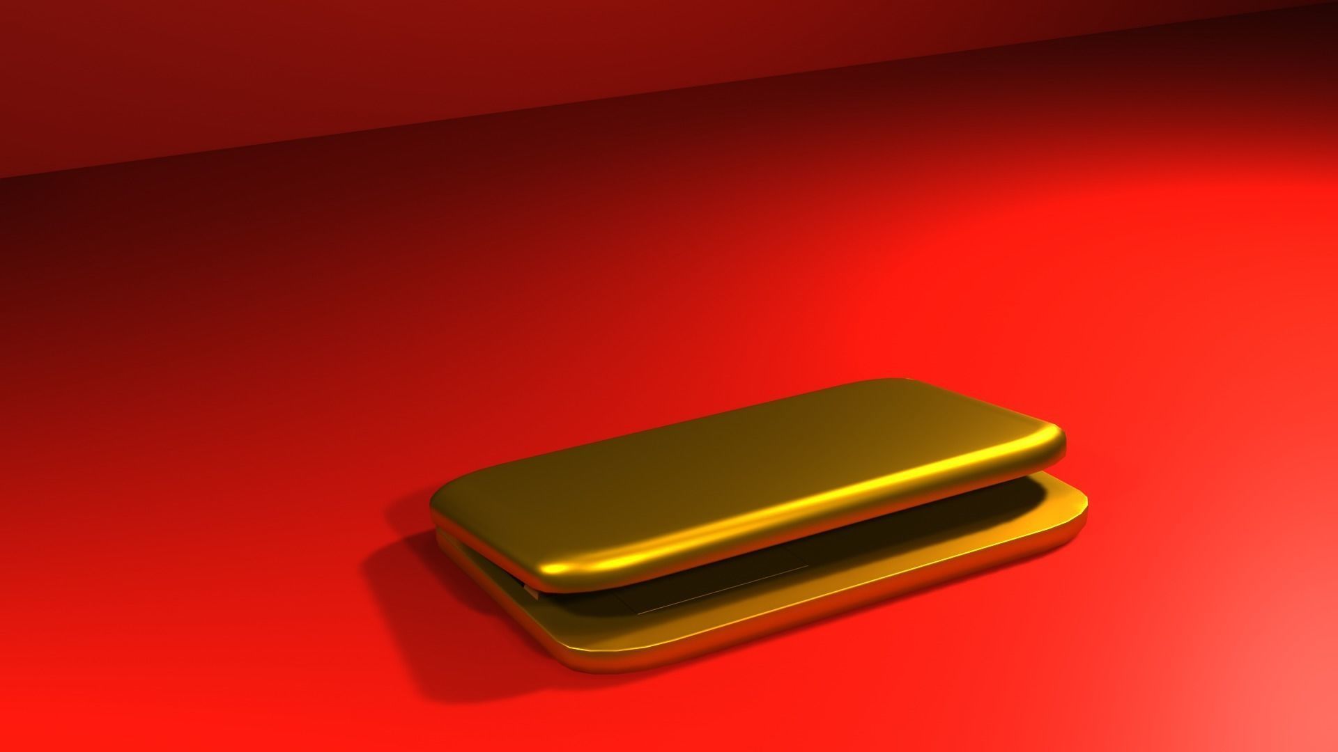 Gold low poly laptop 3D model animated | CGTrader