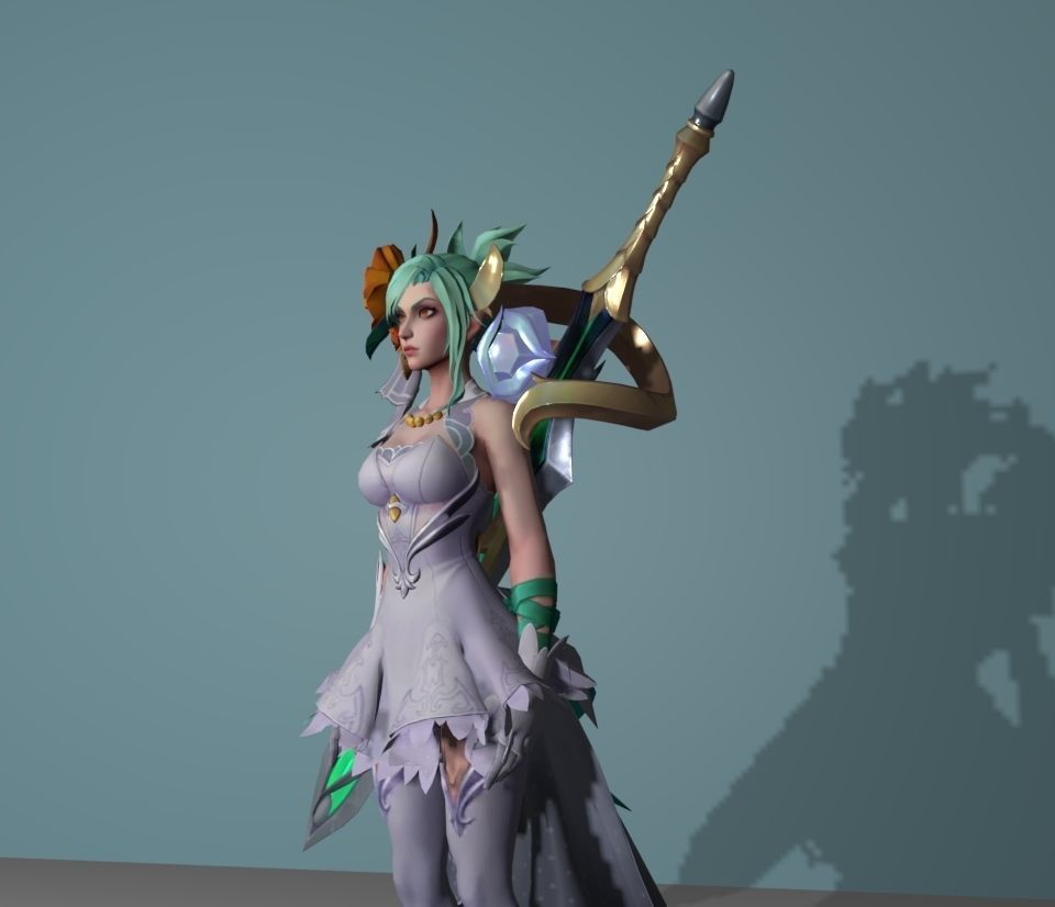 rose riven 3D model animated rigged | CGTrader