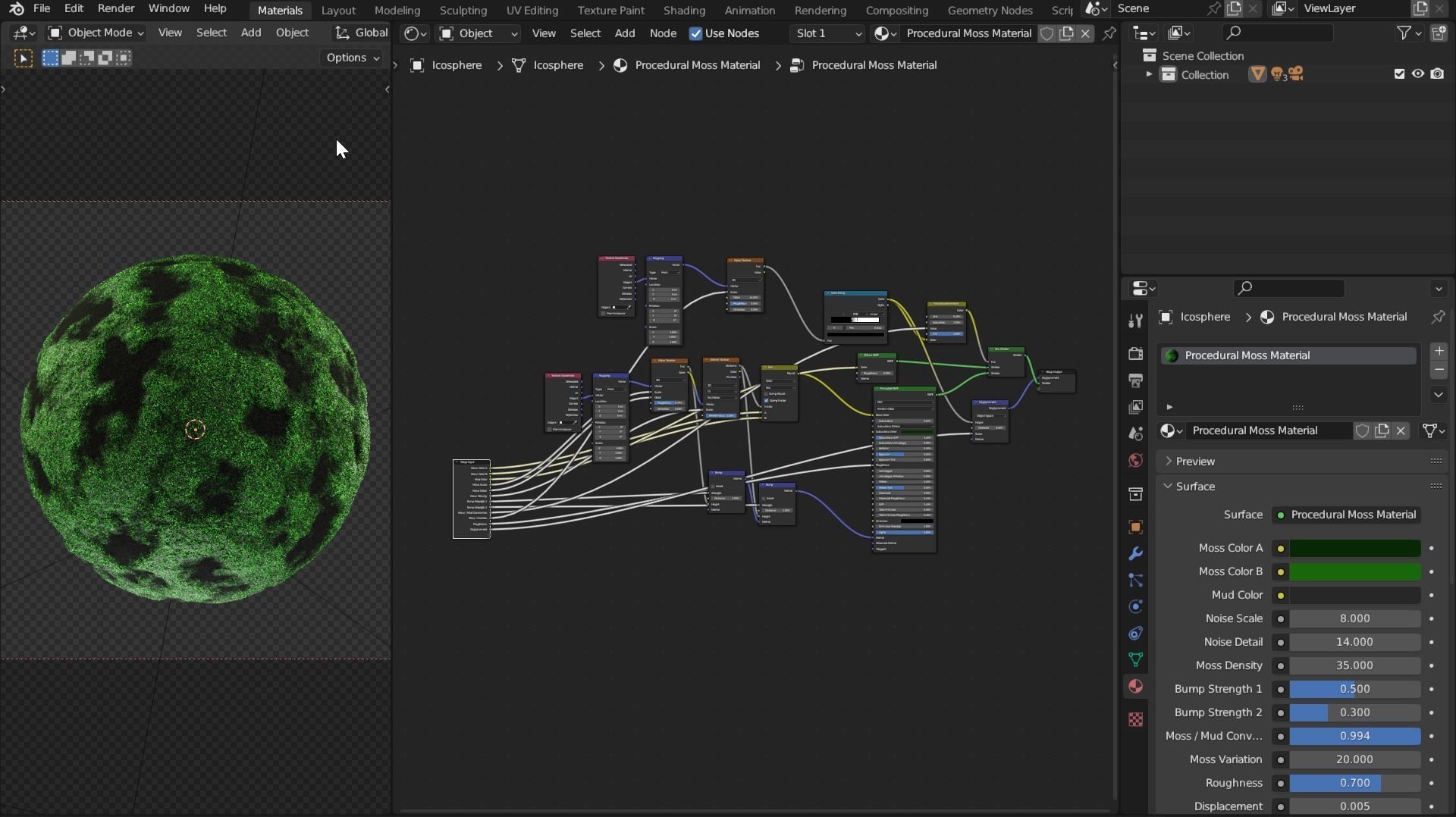 Procedural Moss Material Texture | CGTrader