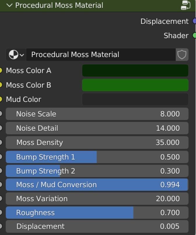 Procedural Moss Material Texture | CGTrader