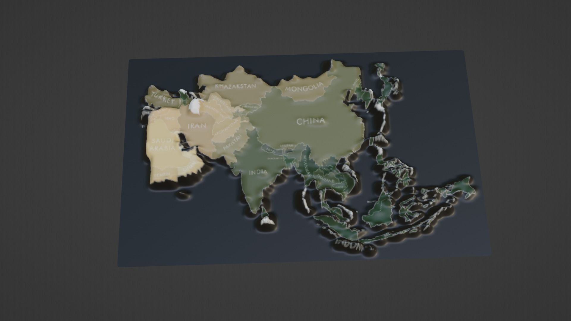 3D model Asia Map Topography VR / AR / low-poly | CGTrader