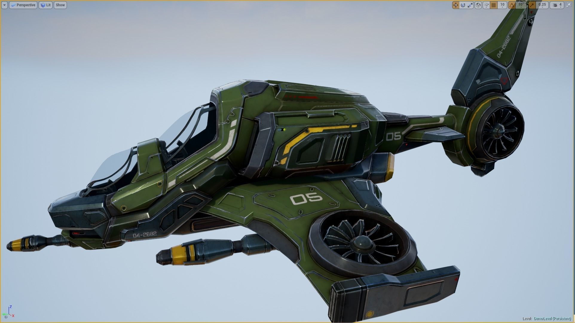 3D model Scout Spaceship - game model VR / AR / low-poly | CGTrader