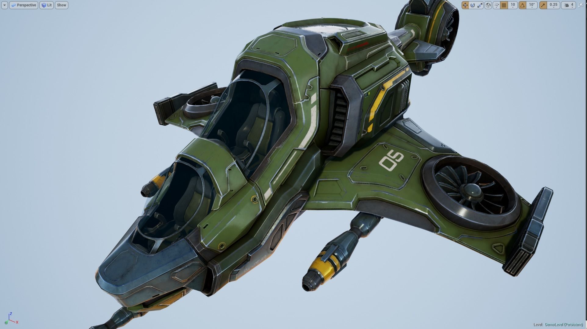 3D model Scout Spaceship - game model VR / AR / low-poly | CGTrader