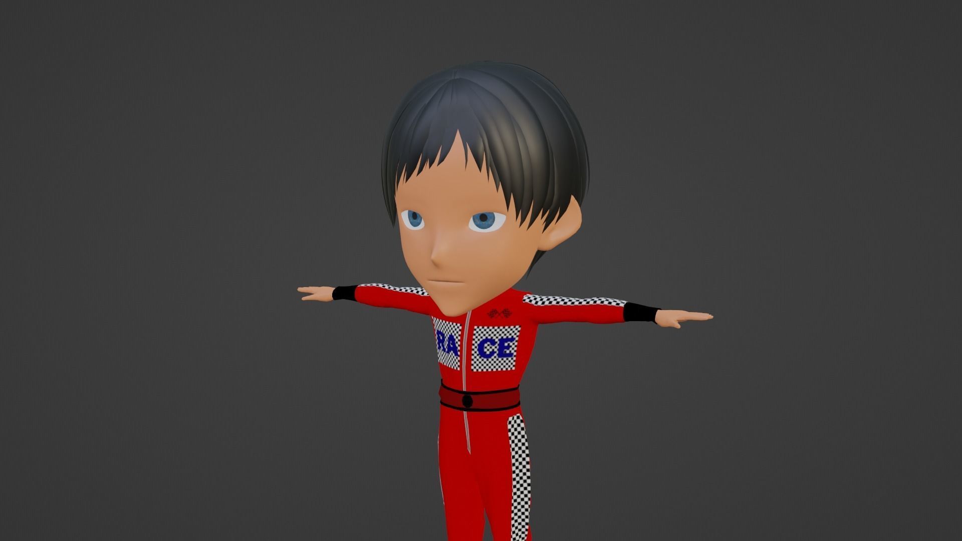3D model Racing Driver Cartoon Character VR / AR / low-poly | CGTrader