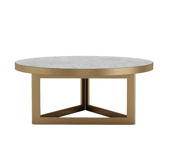 Sillers Round Shagreen Coffee Table 3D model | CGTrader
