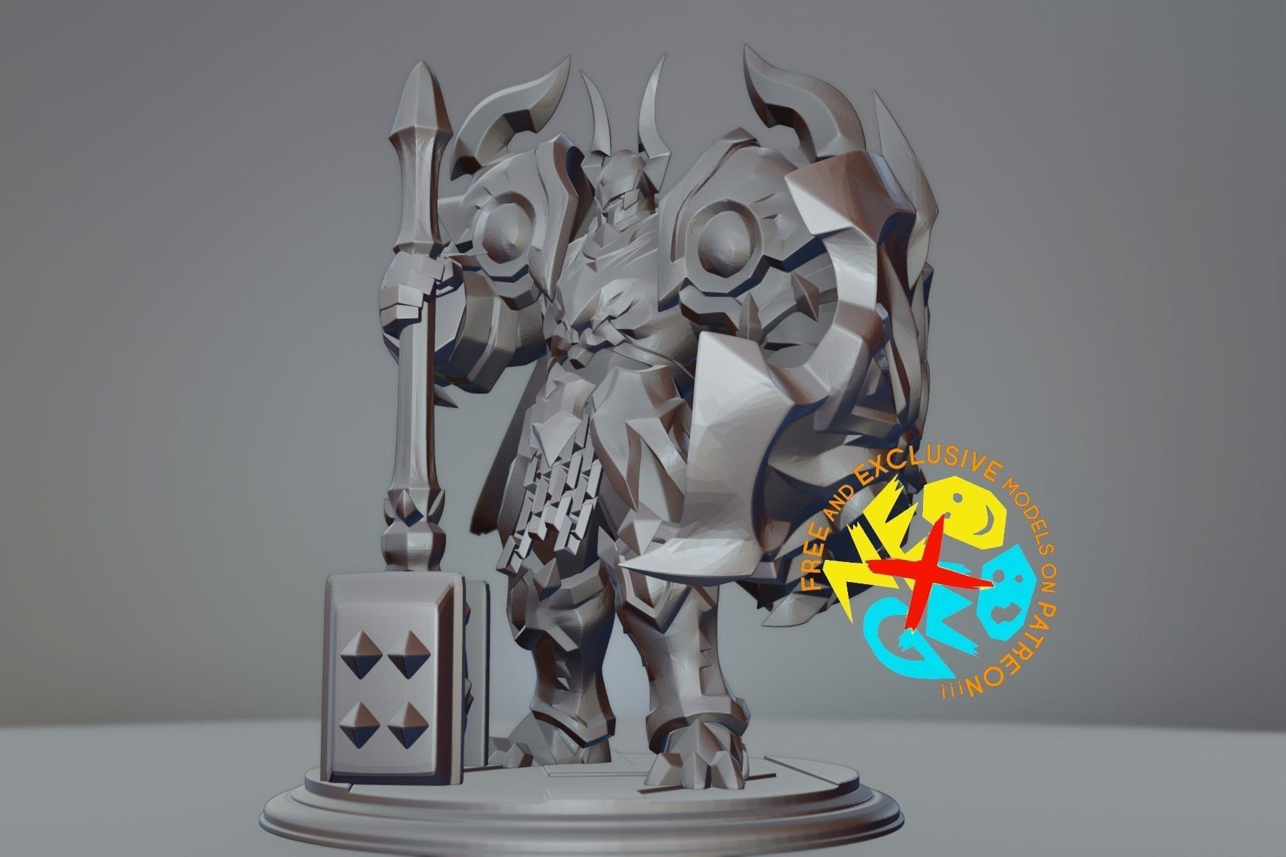 TIGREAL FALLEN GUARD - MOBILE LEGENDS free 3D model 3D printable | CGTrader