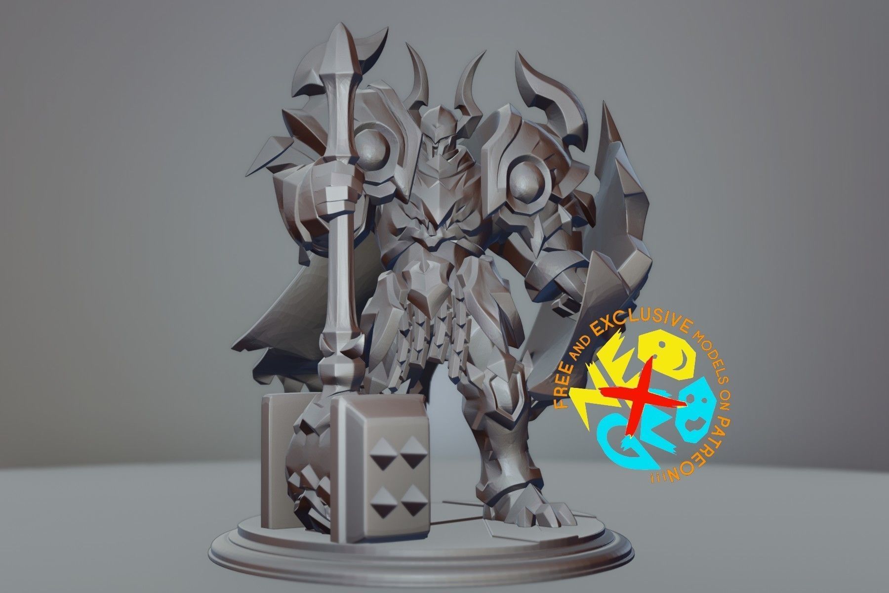 TIGREAL FALLEN GUARD - MOBILE LEGENDS free 3D model 3D printable | CGTrader