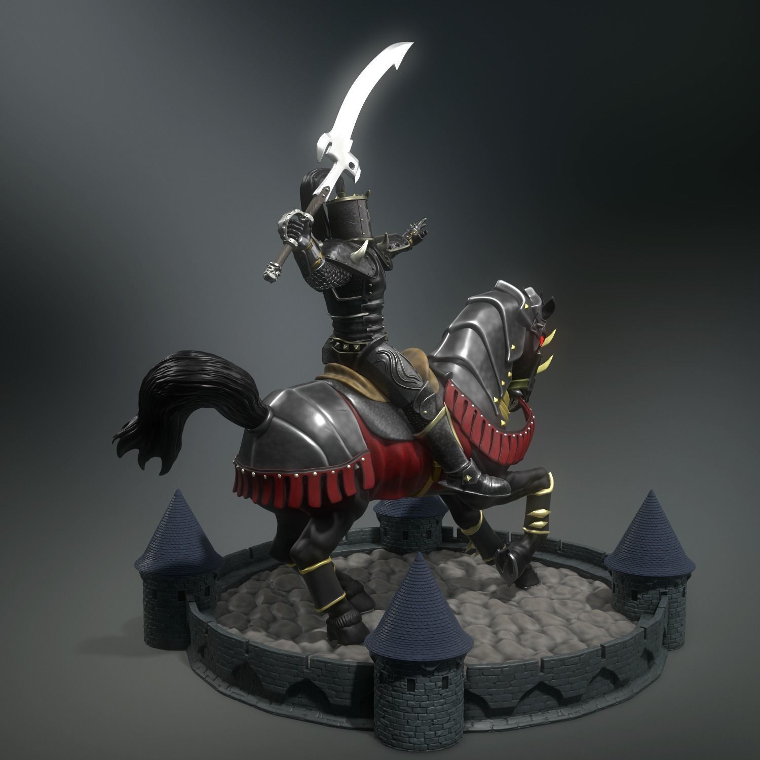 Heroes 3 Dread Knight of Necropolis 3D model 3D printable | CGTrader