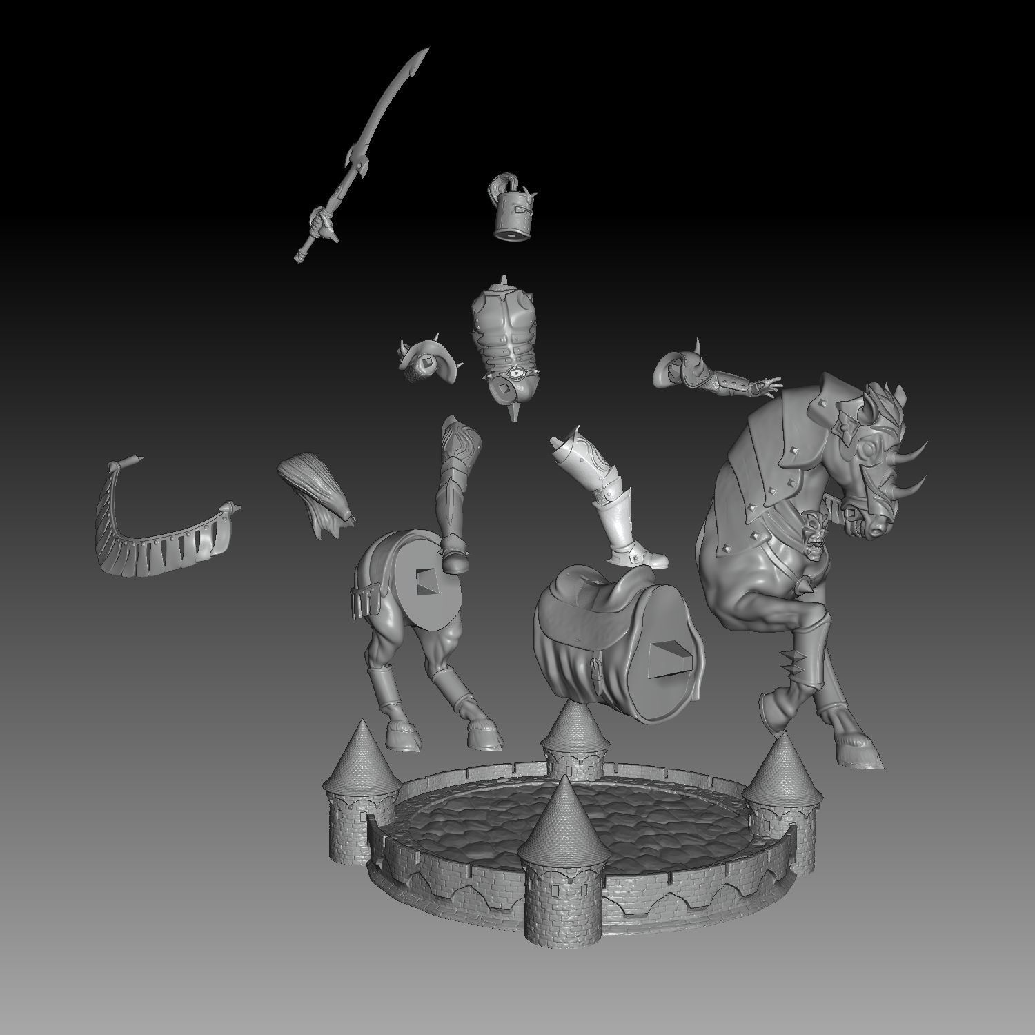 Heroes 3 Dread Knight of Necropolis 3D model 3D printable | CGTrader