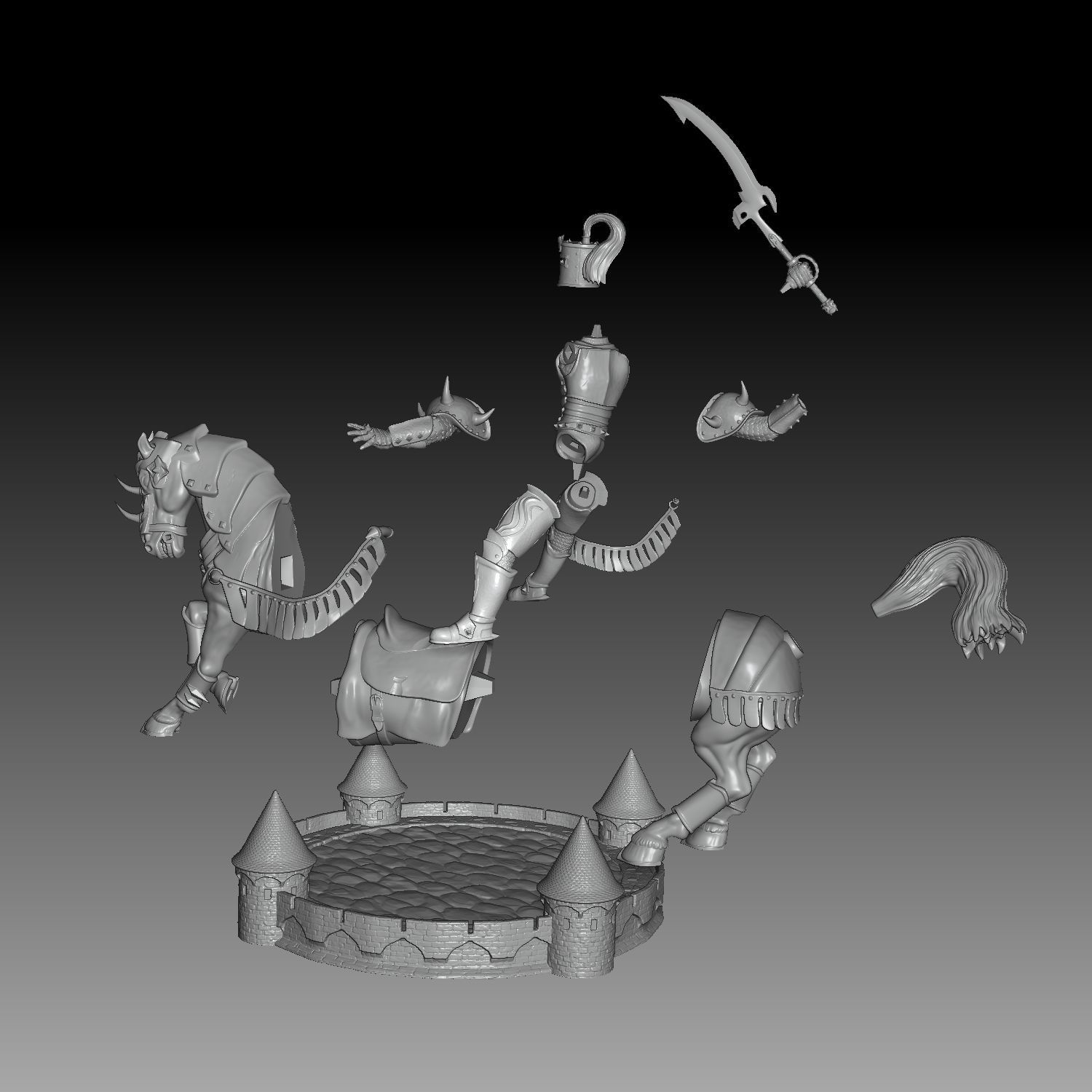 Heroes 3 Dread Knight of Necropolis 3D model 3D printable | CGTrader