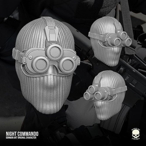 Night Commando Head 3D printable File 3D model 3D printable | CGTrader