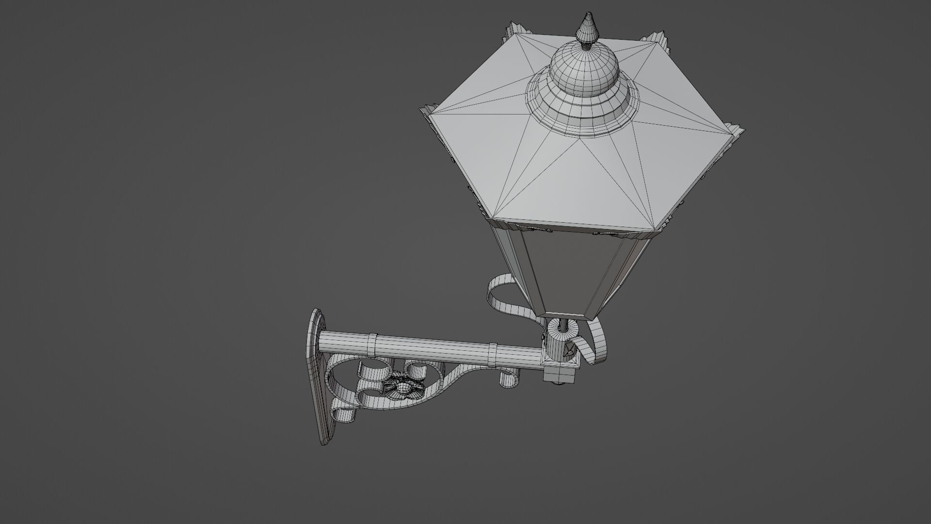 Victorian street wall light 3D model | CGTrader