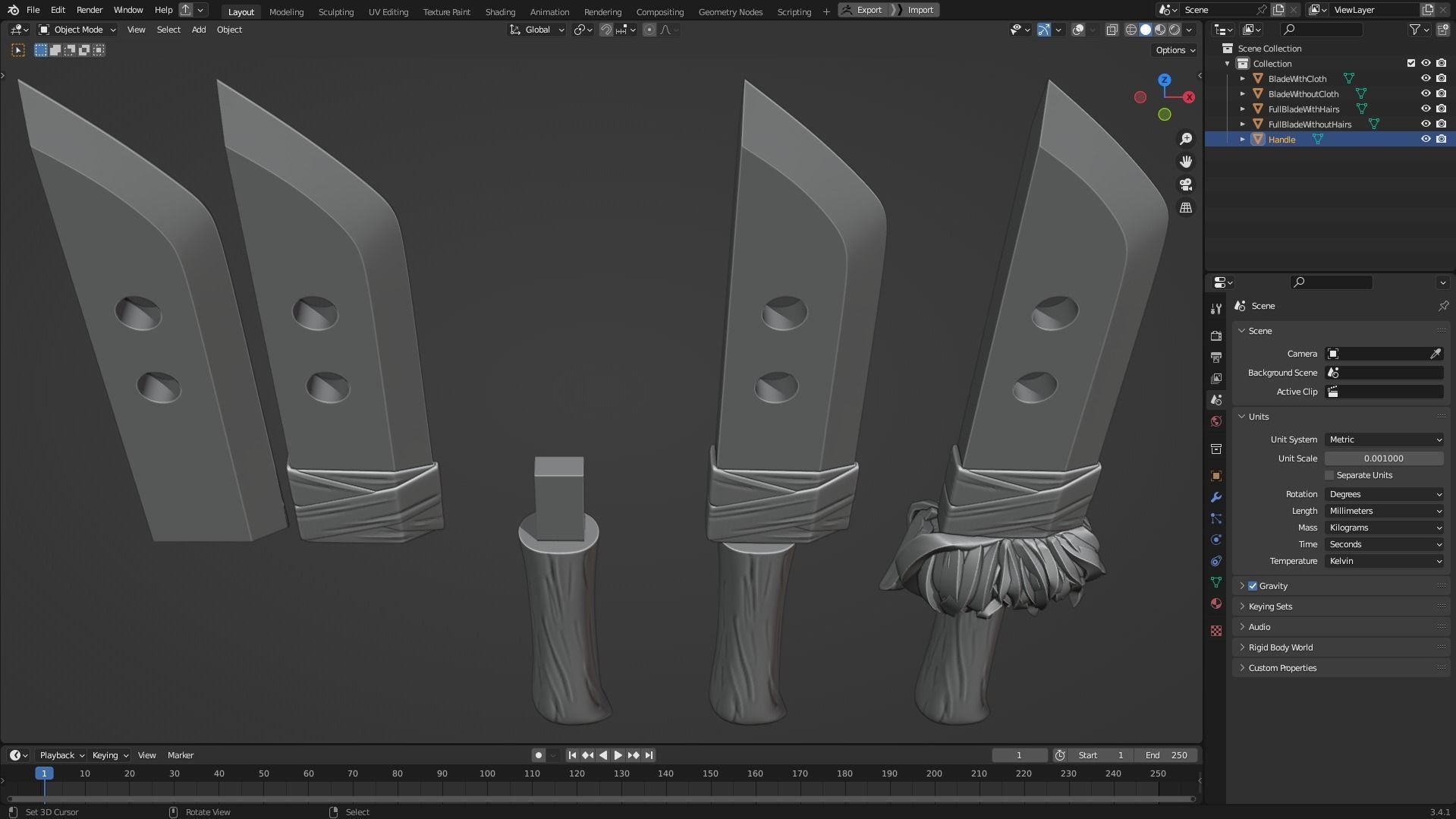 Jujutsu Kaisen Slaughter Demon Blade for Cosplay 3D model 3D printable ...