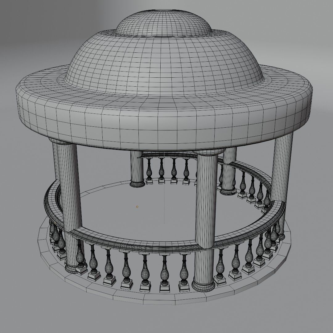 Gazebo mid-poly 3D model | CGTrader