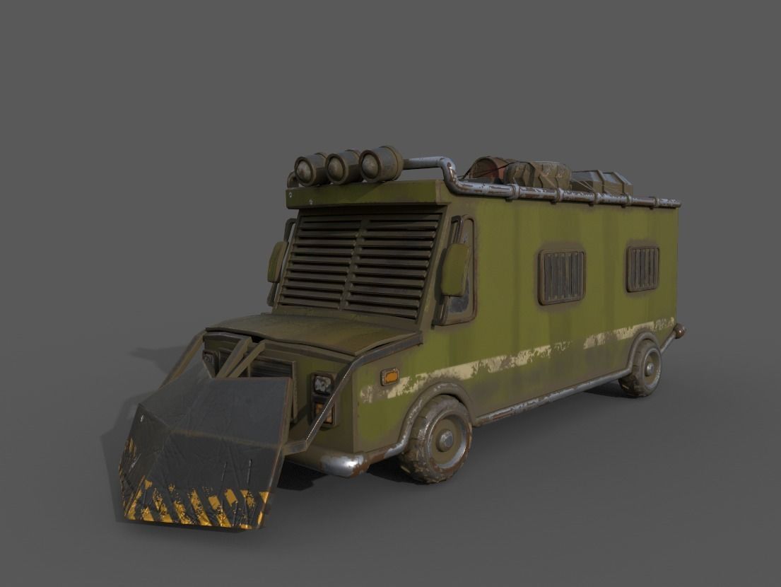 3D model Game Ready Van VR / AR / low-poly | CGTrader