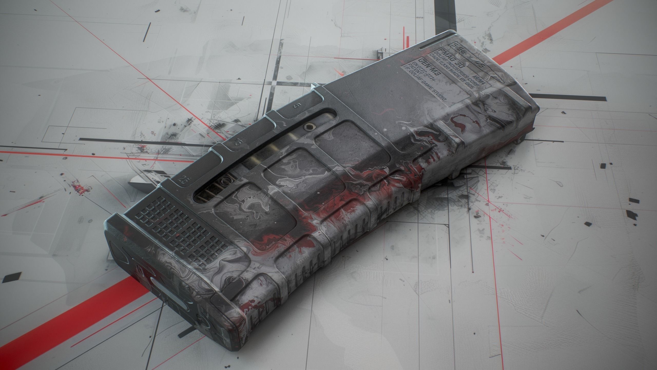 3D model M4 AR15 MAGPUL PMAG Gen 3 30rd - Lowpoly PBR Magazine VR / AR ...