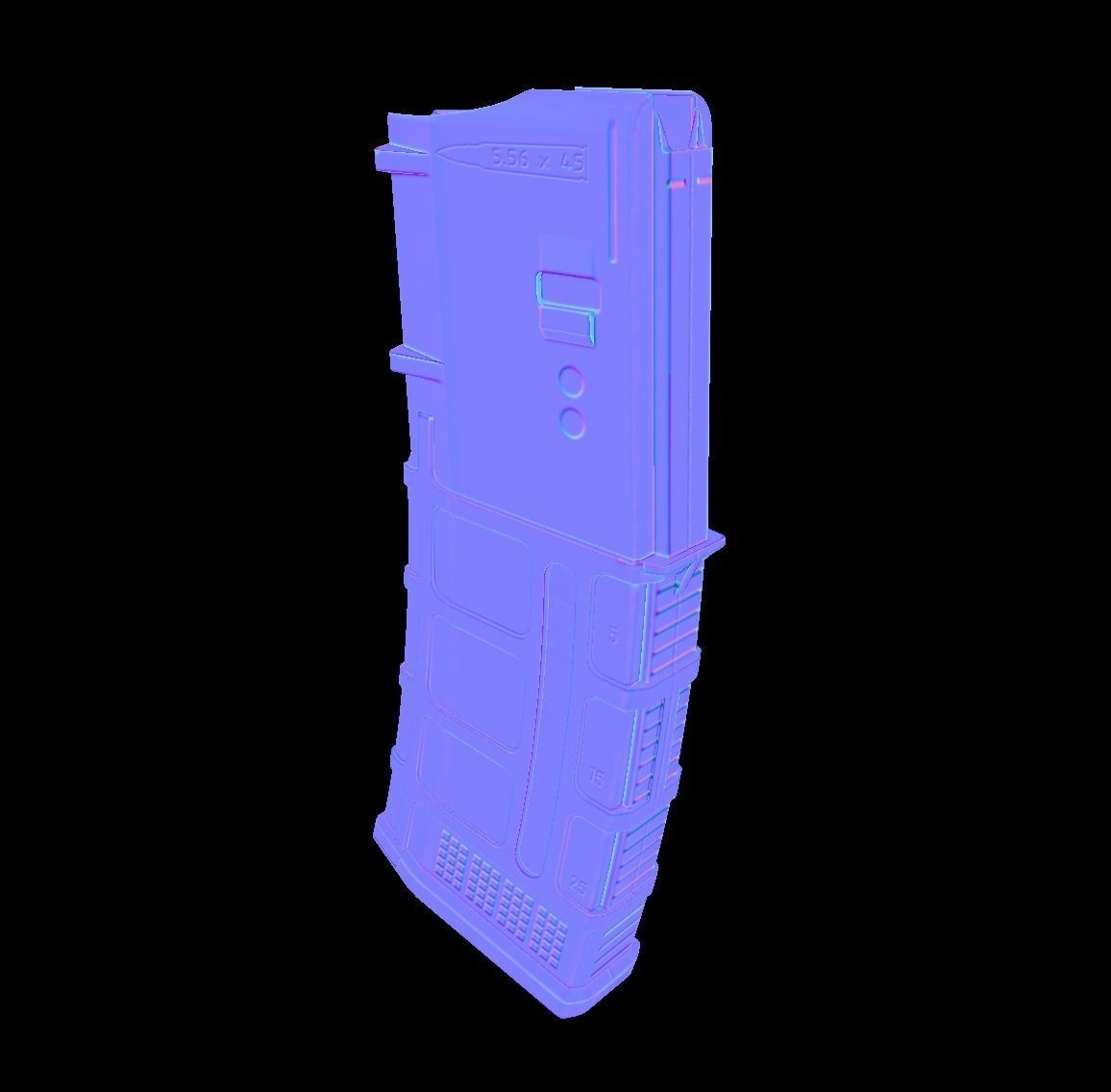3D model M4 AR15 MAGPUL PMAG Gen 3 30rd - Lowpoly PBR Magazine VR / AR ...