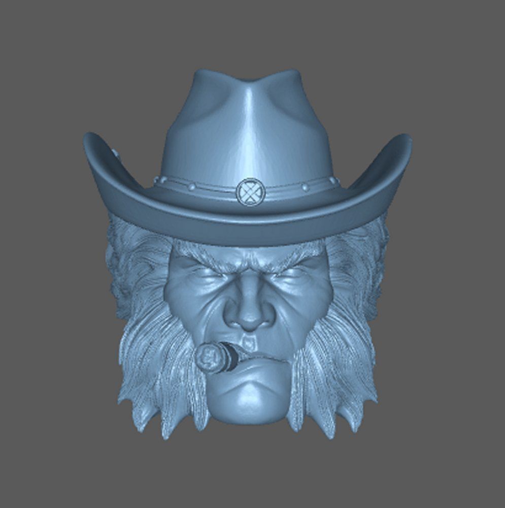 MARVEL WOLVERINE LOGAN COWBOY WESTERN 3D model 3D printable | CGTrader