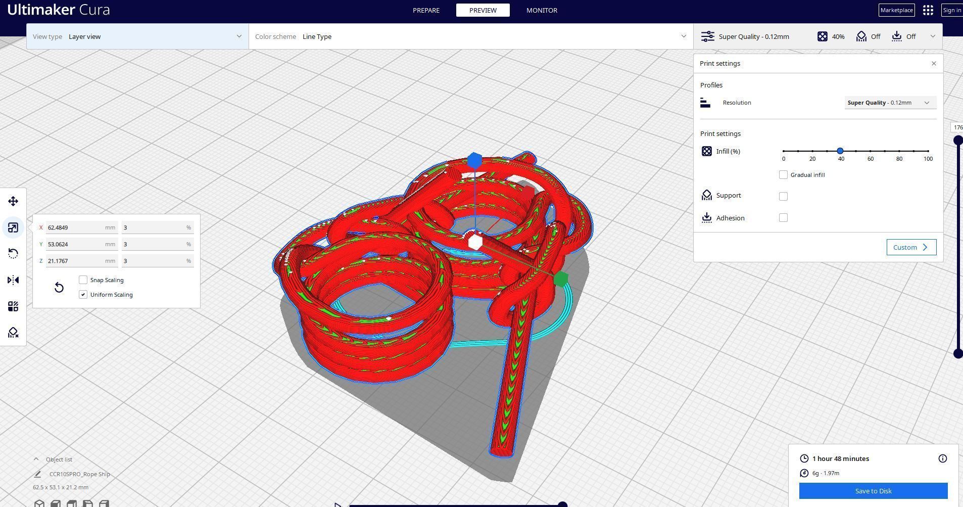 Rope ship 3D model 3D printable | CGTrader