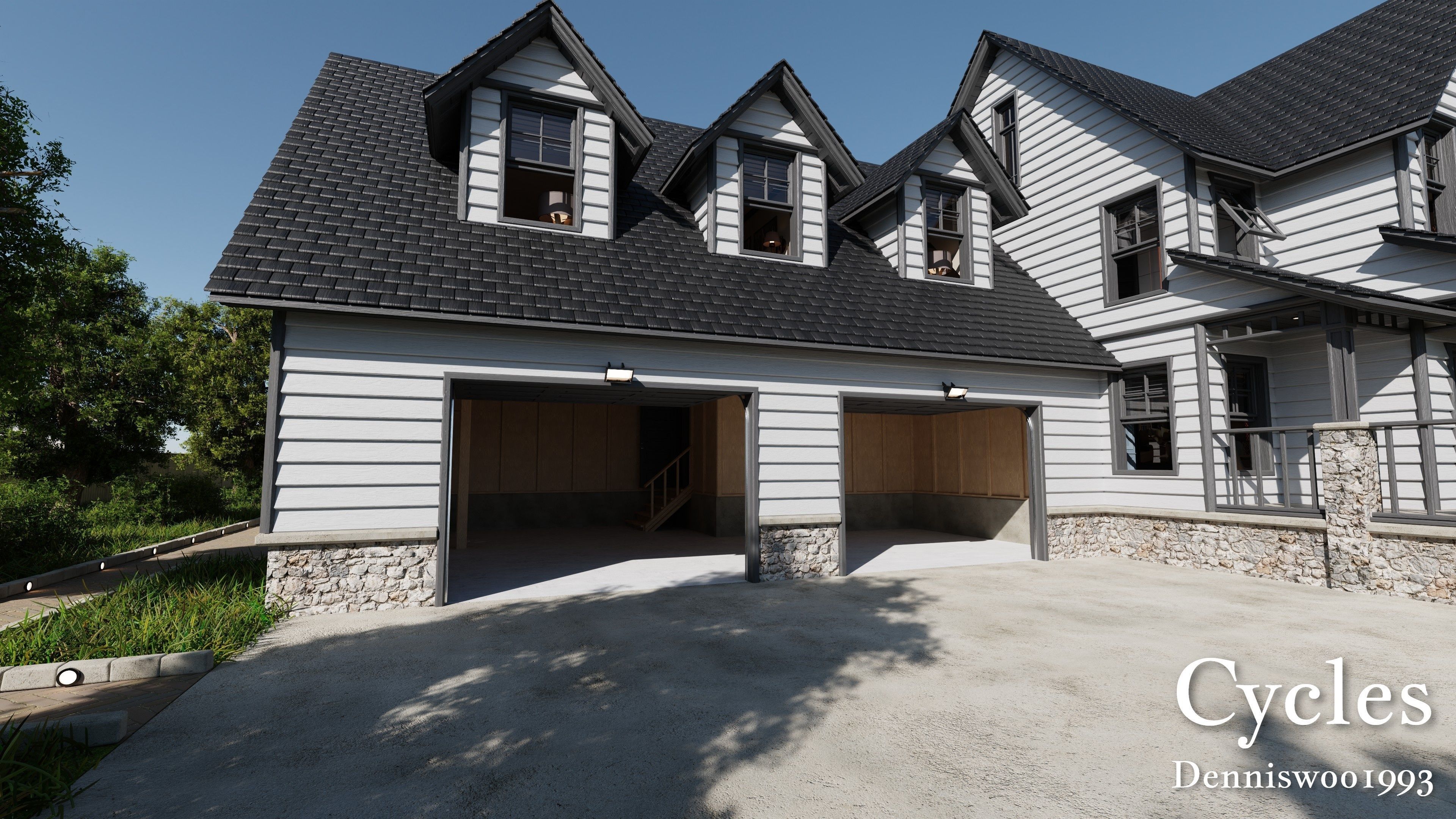 3D model Modular Classic Style American House 19 VR / AR / low-poly ...