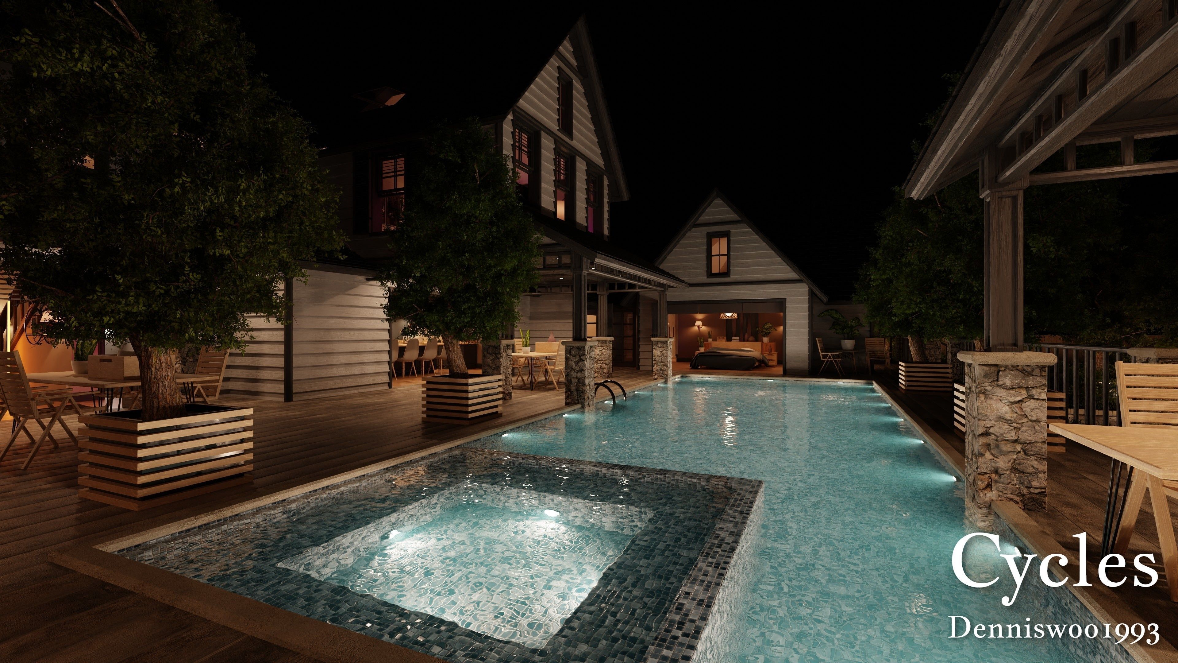 3D model Modular Classic Style American House 19 VR / AR / low-poly ...