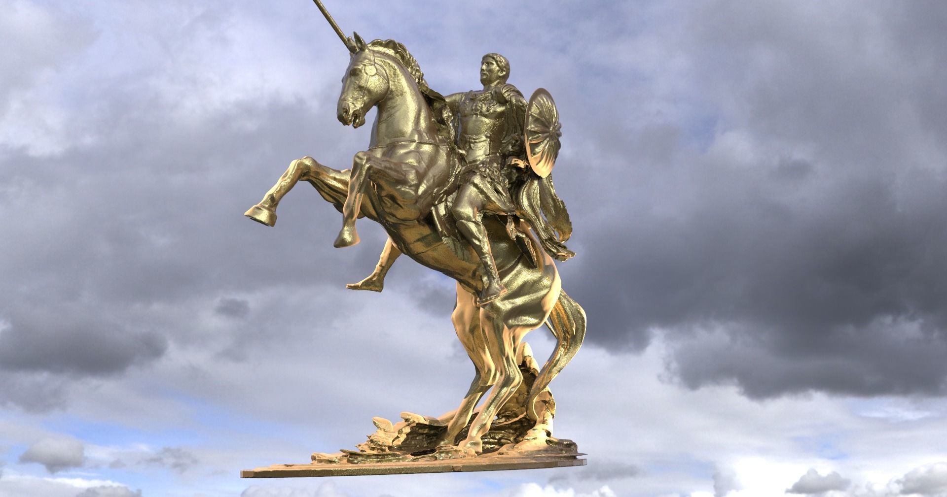 Roman Emperor sculpture 3D model | CGTrader