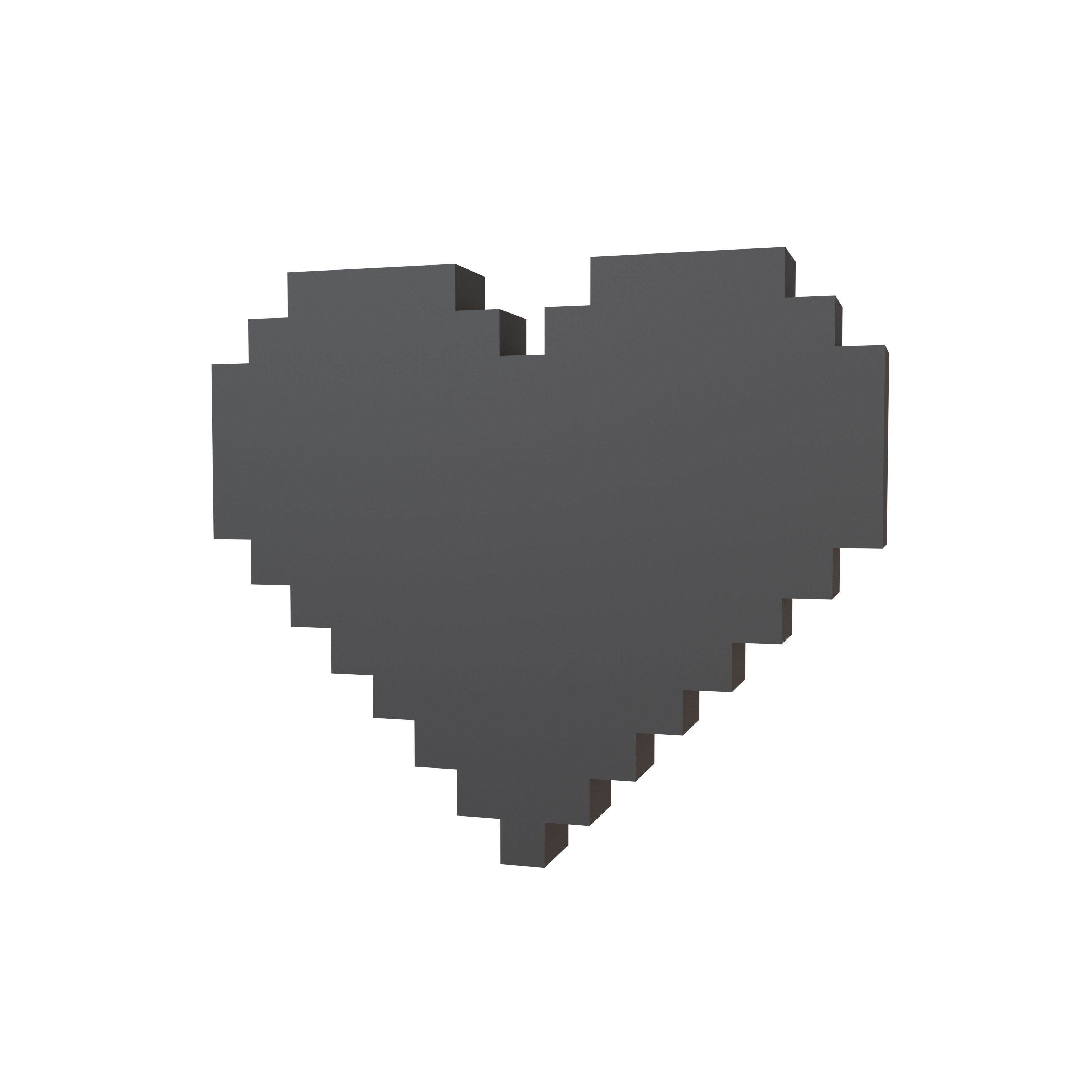 3D model Pixel Heart v4 008 VR / AR / low-poly | CGTrader