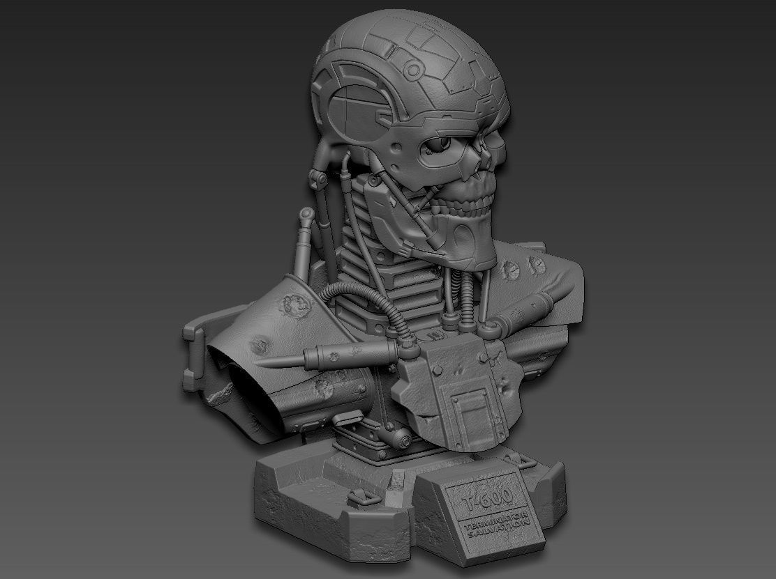 Terminator T-600 bust Replica 3D model 3D printable | CGTrader