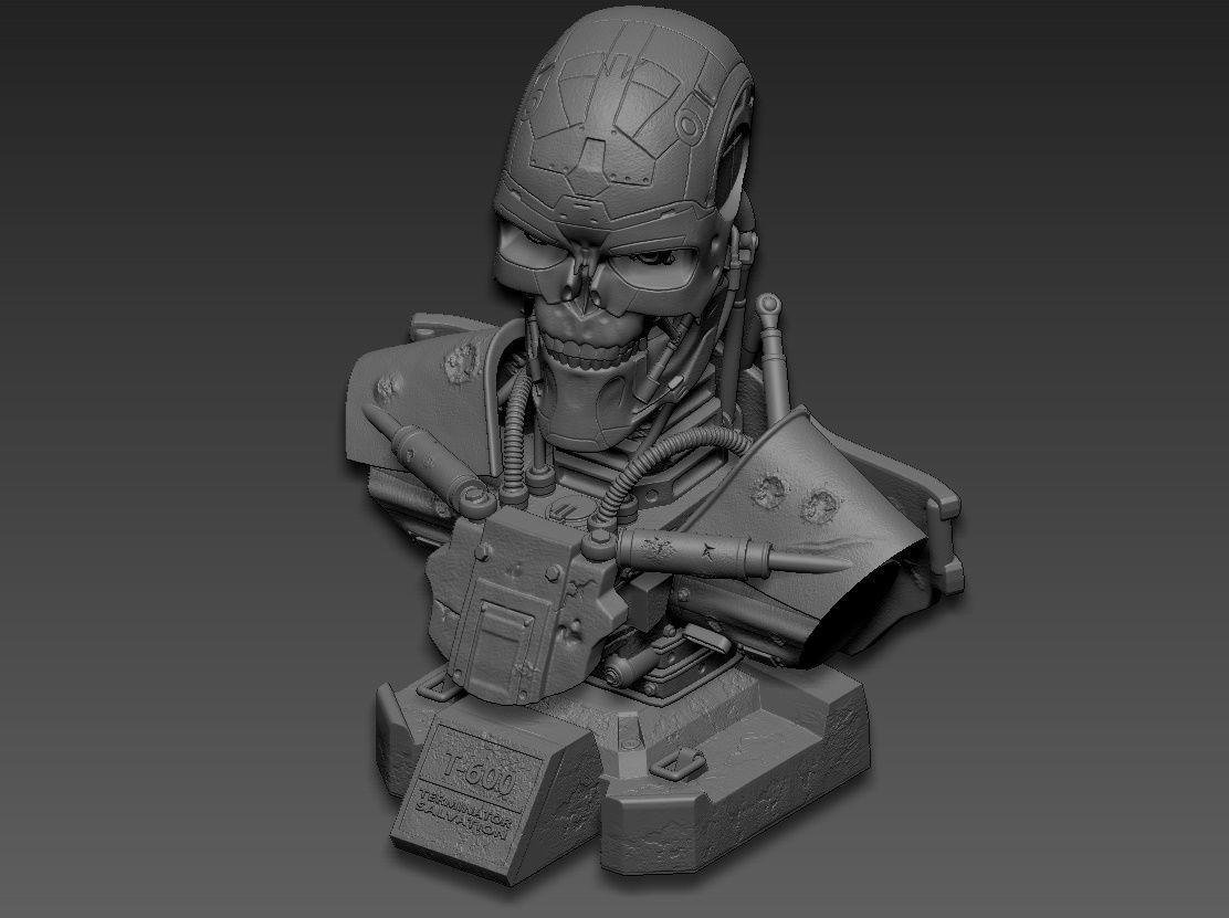 Terminator T-600 bust Replica 3D model 3D printable | CGTrader