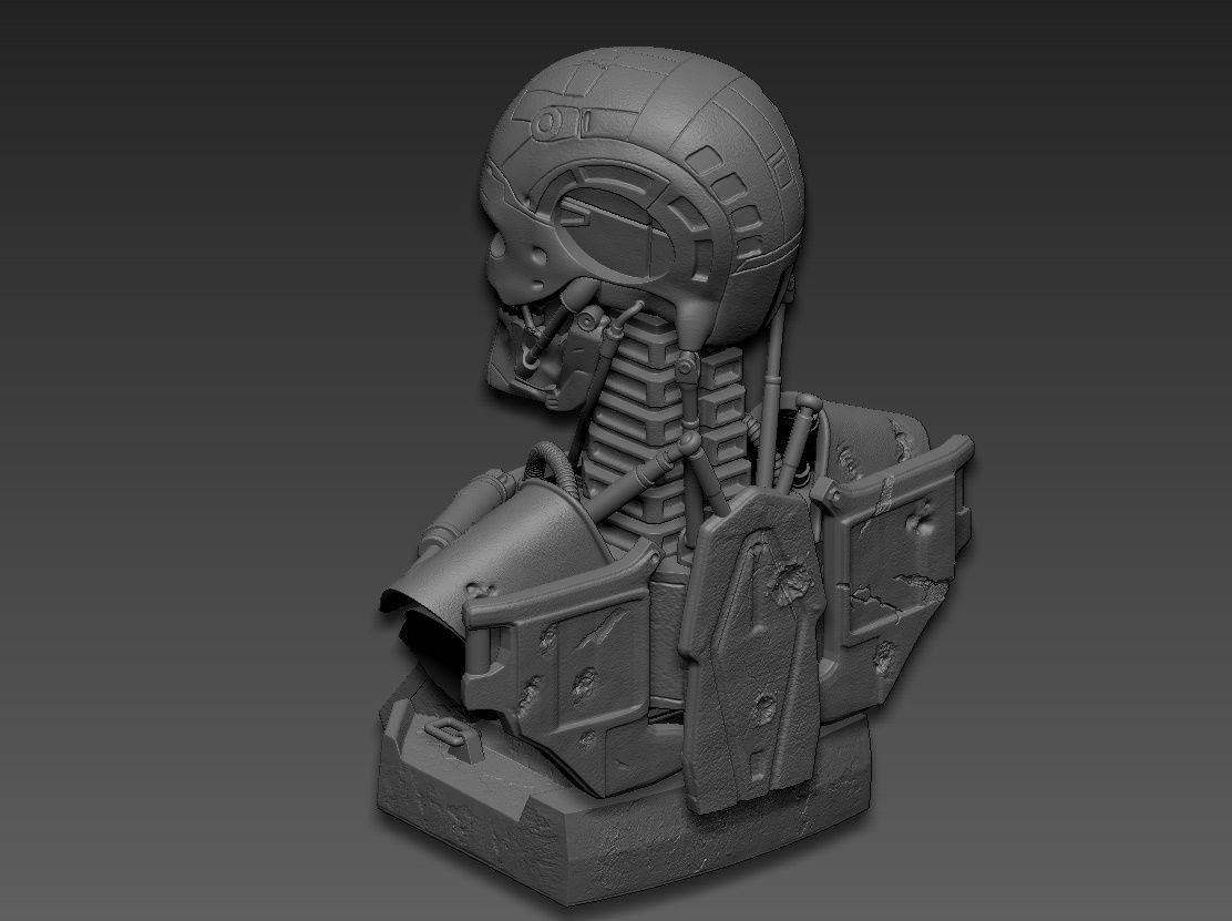 Terminator T-600 bust Replica 3D model 3D printable | CGTrader