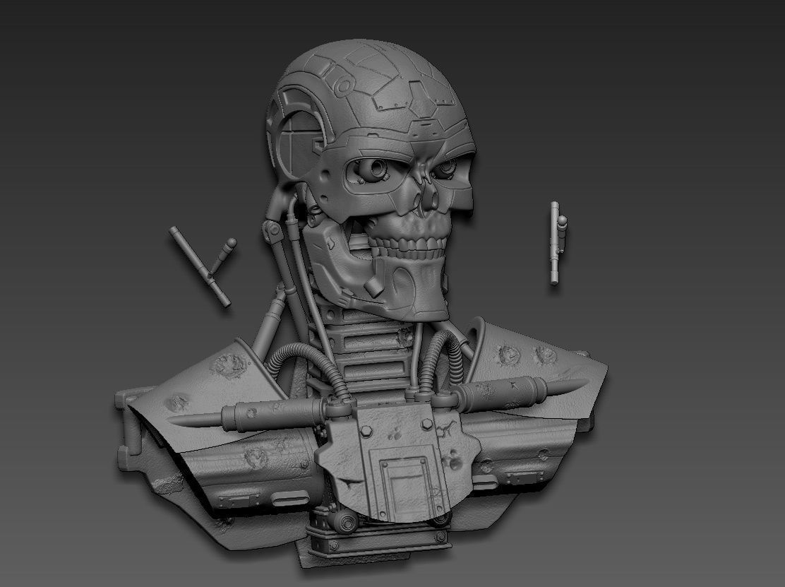 Terminator T-600 bust Replica 3D model 3D printable | CGTrader