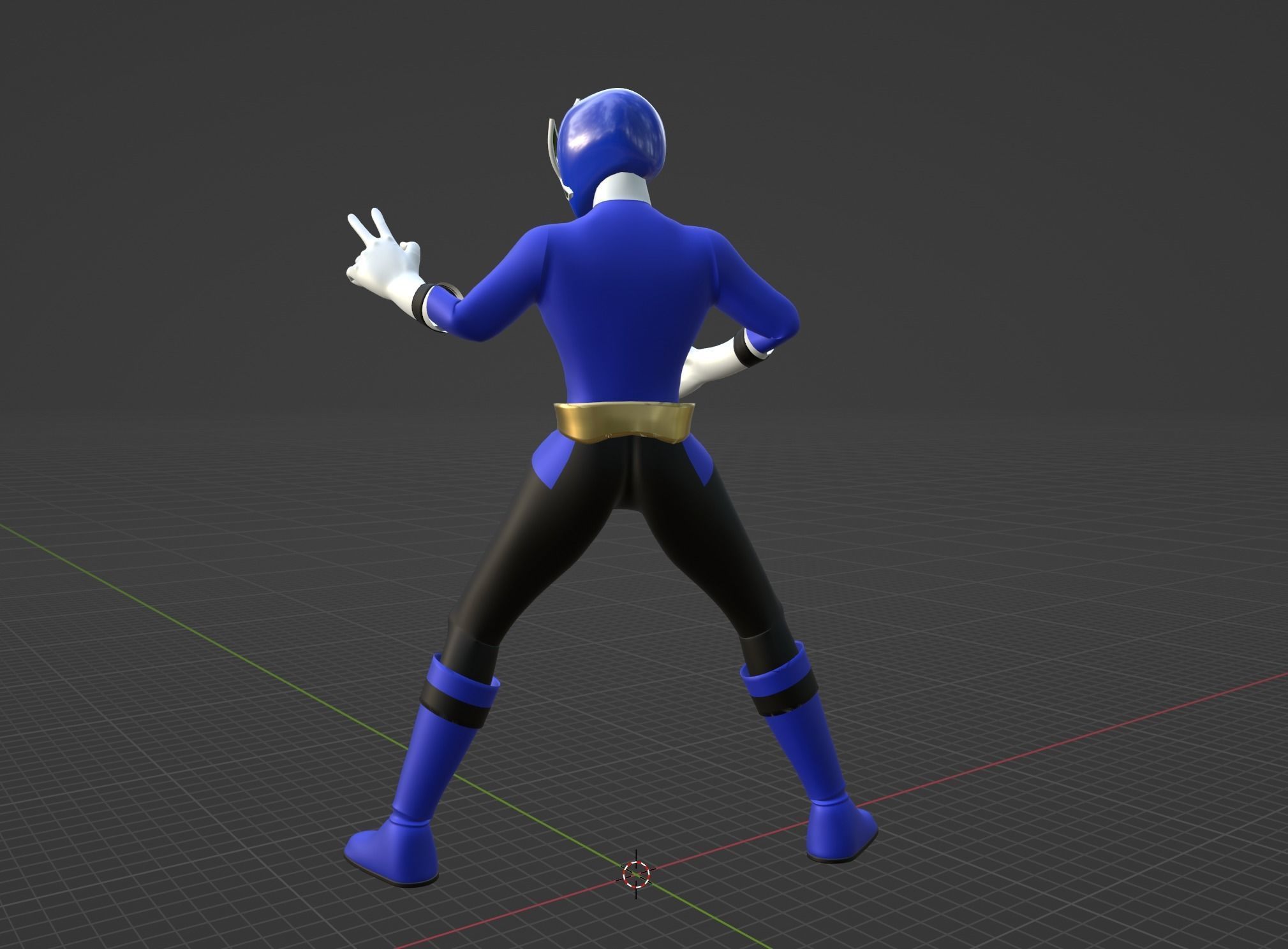 Blue Samurai Ranger - Power Rangers Samurai 3D model rigged | CGTrader