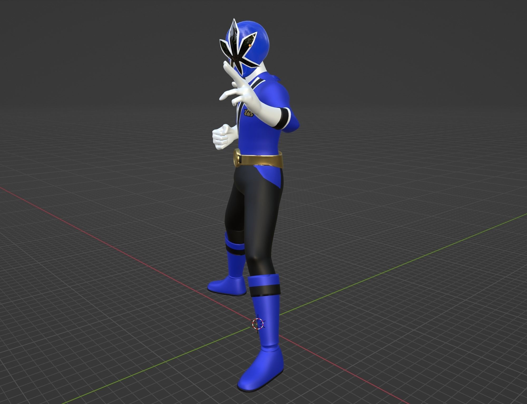 Blue Samurai Ranger - Power Rangers Samurai 3D model rigged | CGTrader