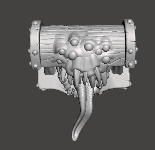 MIMIC CHEST MINIATURE MODEL FOR FANTASY GAMES DND RPG 3D model 3D ...