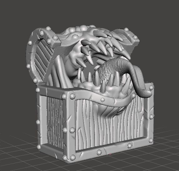 MIMIC CHEST MINIATURE MODEL FOR FANTASY GAMES DND RPG 3D model 3D ...