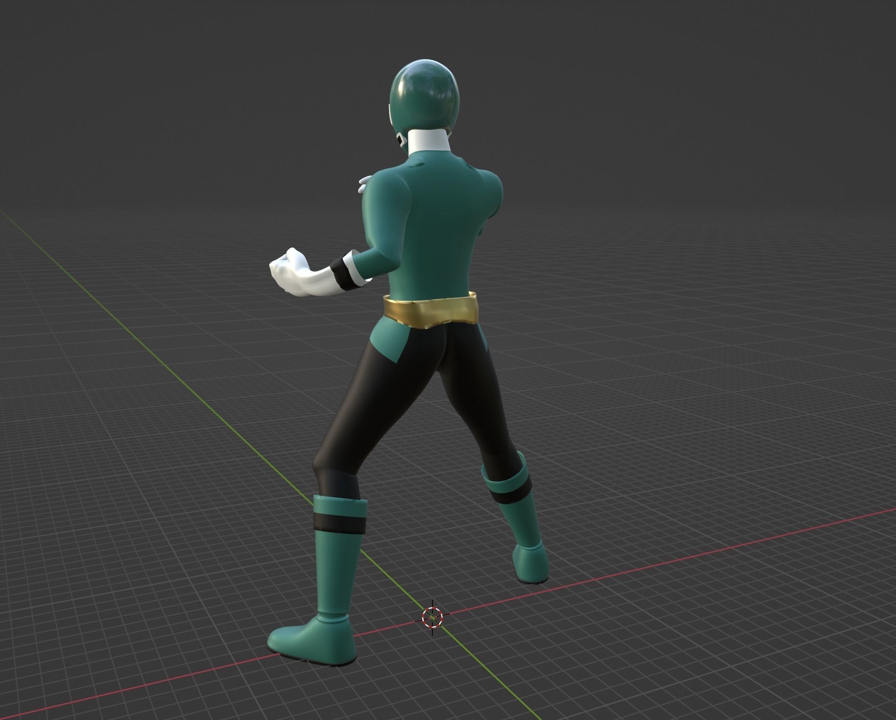 Green Samurai Ranger - Power Rangers Samurai 3D model rigged | CGTrader