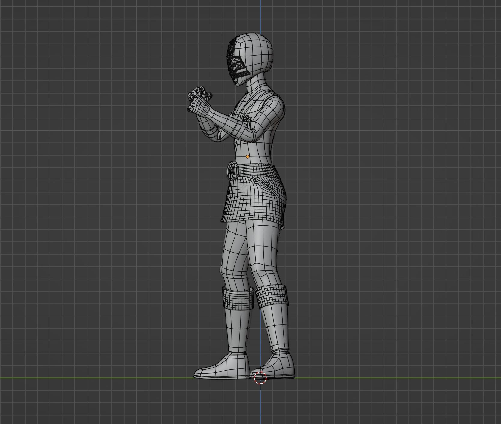 Yellow Samurai Ranger - Power Rangers Samurai 3D model rigged | CGTrader