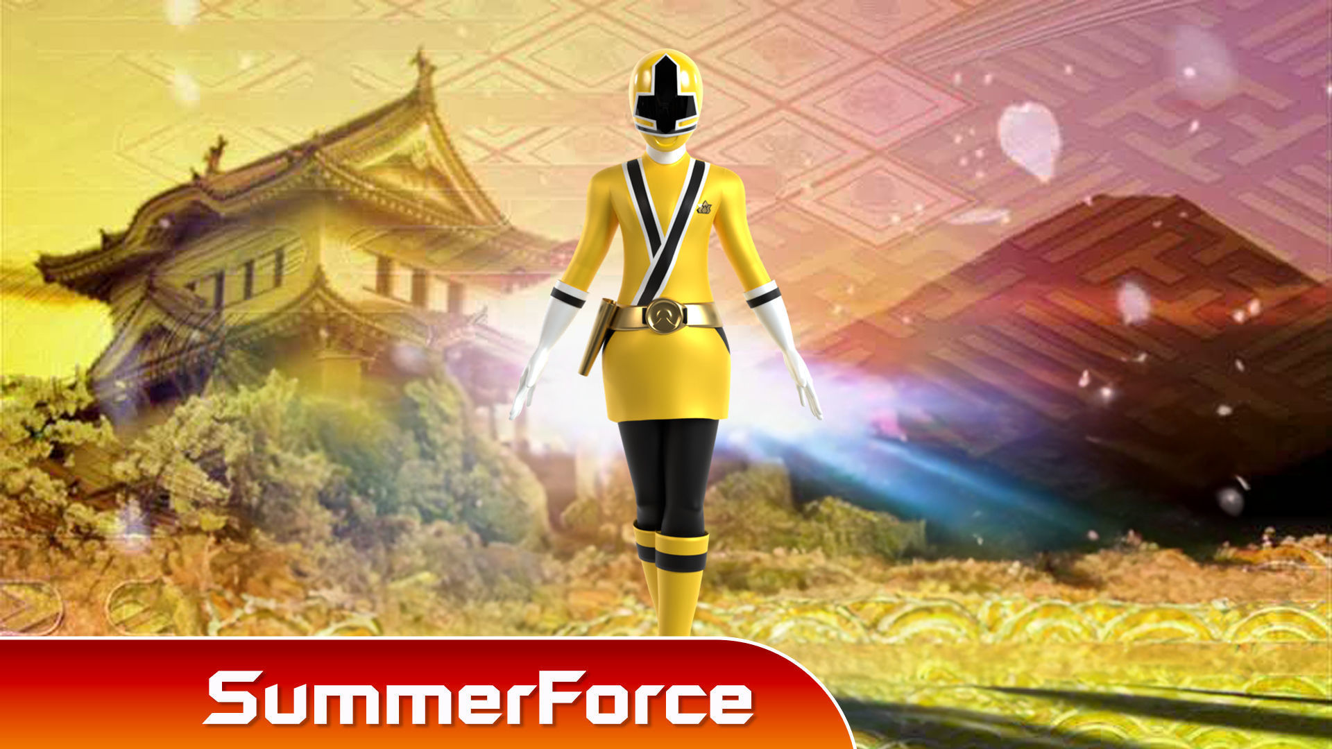 Yellow Samurai Ranger - Power Rangers Samurai 3D model rigged | CGTrader