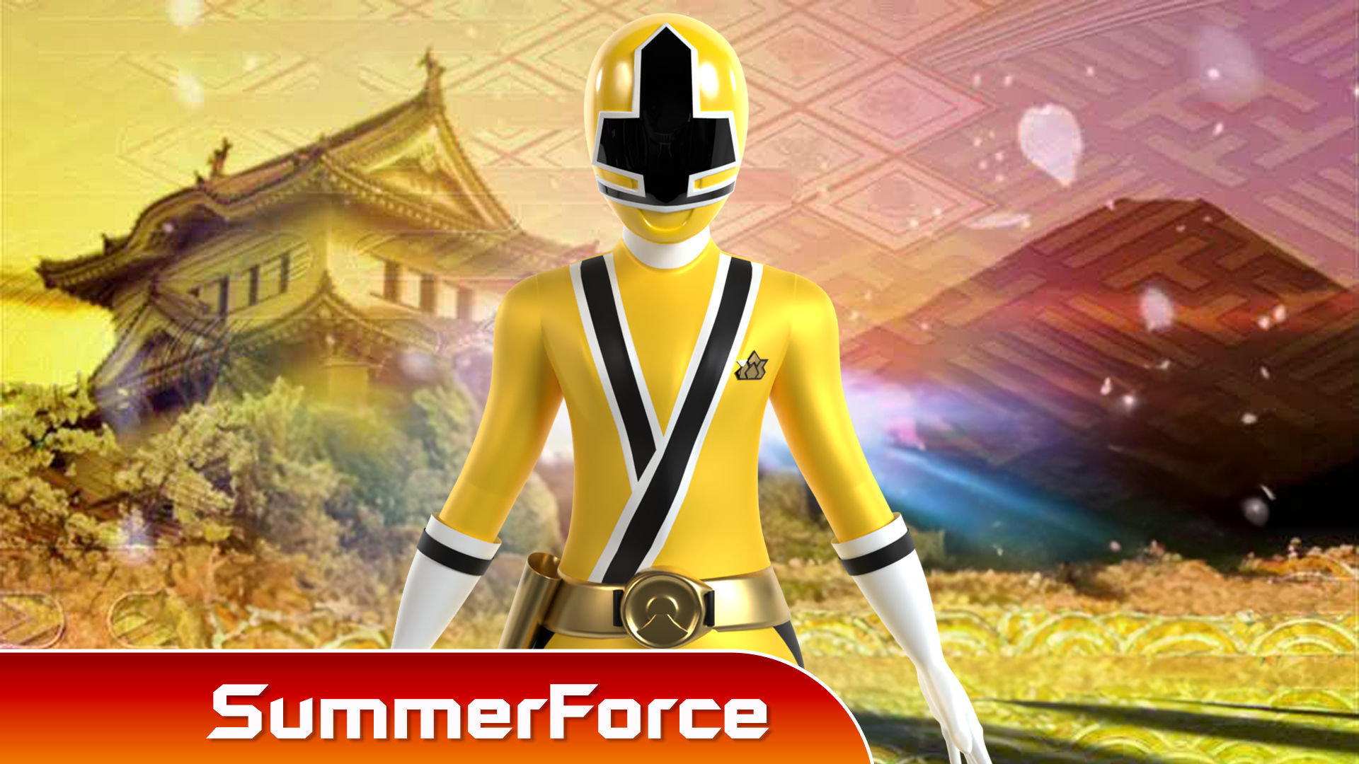 Yellow Samurai Ranger - Power Rangers Samurai 3D model rigged | CGTrader