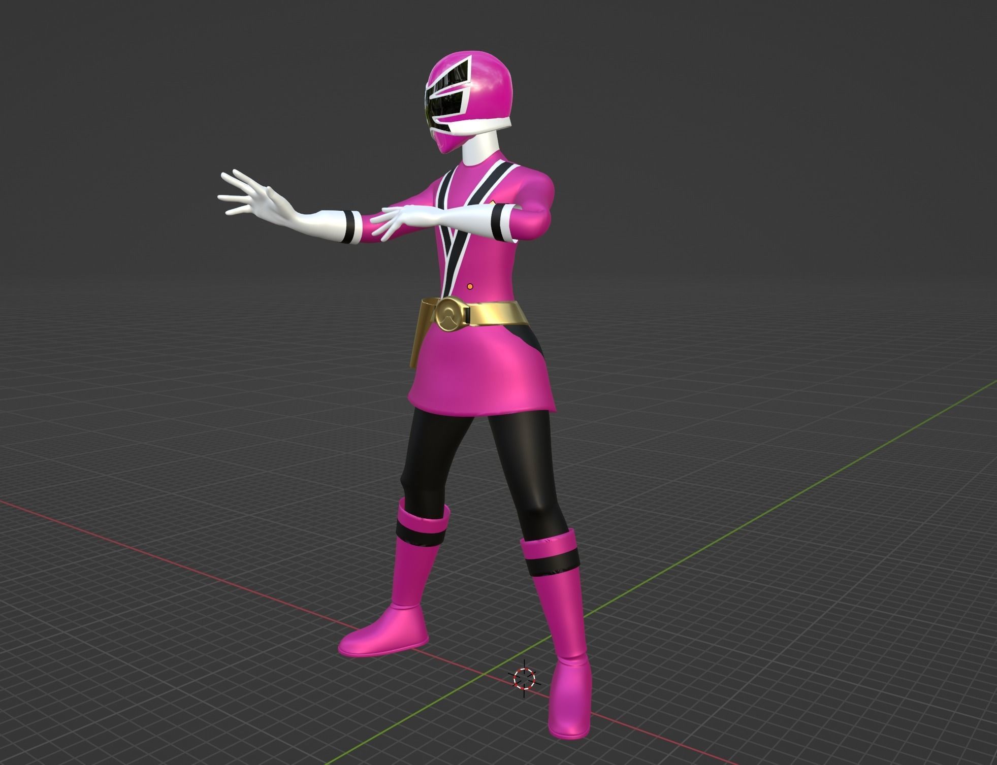 Pink Samurai Ranger - Power Rangers Samurai 3D model rigged | CGTrader