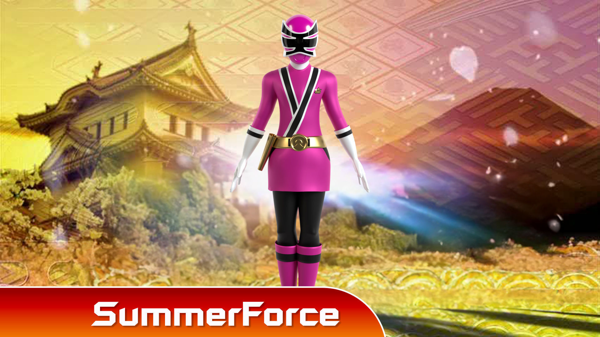Pink Samurai Ranger - Power Rangers Samurai 3D model rigged | CGTrader