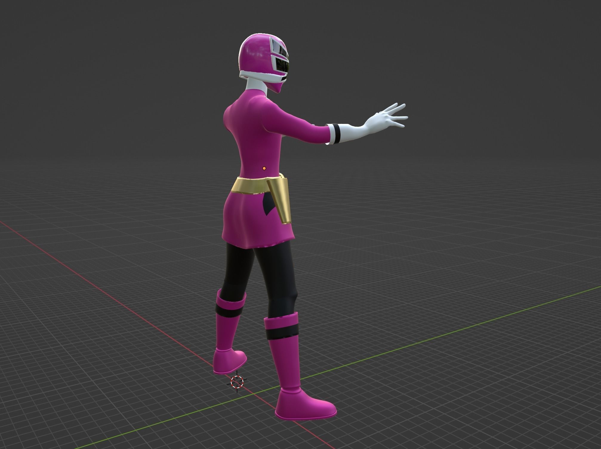 Pink Samurai Ranger - Power Rangers Samurai 3D model rigged | CGTrader