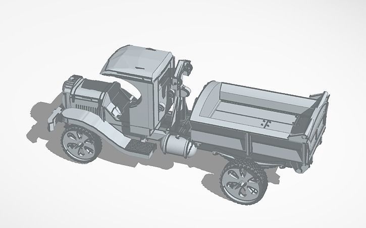 HO Scale 1920s Dump Truck 3D model 3D printable | CGTrader