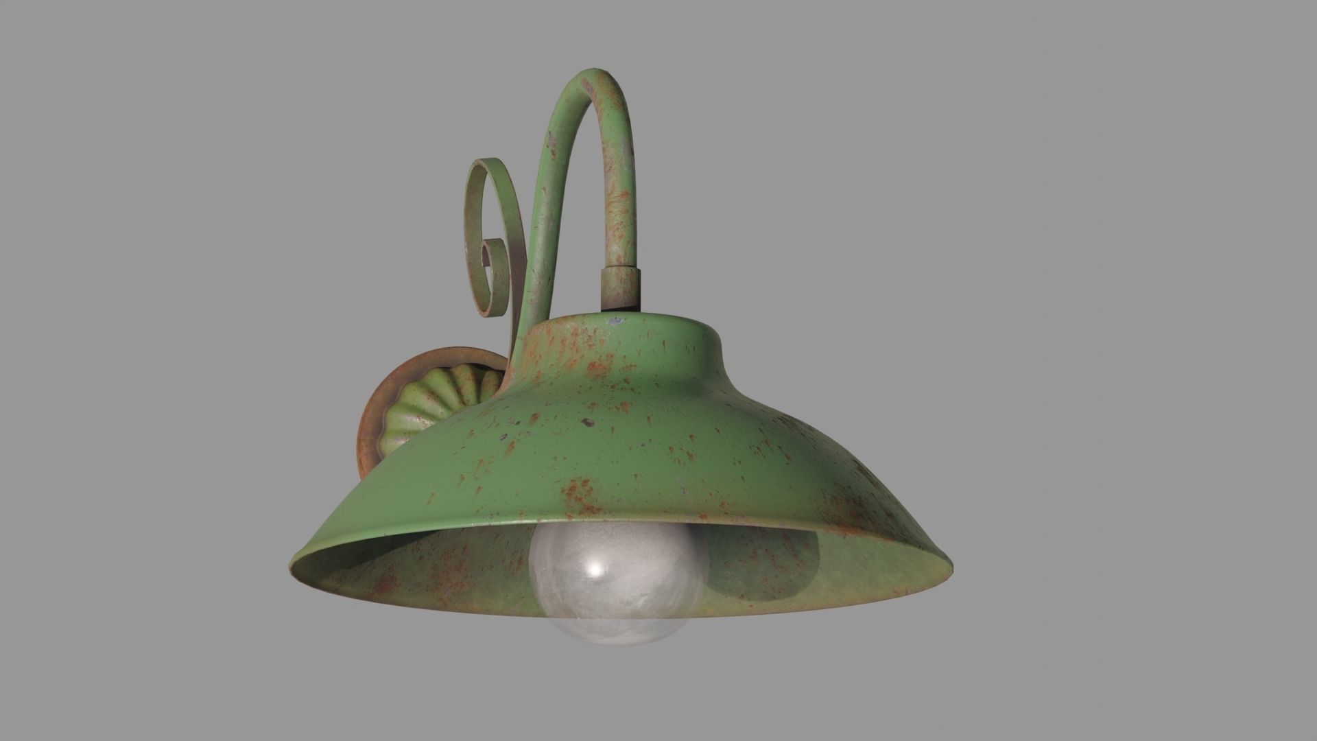 Vintage street light with bulb 3D model | CGTrader