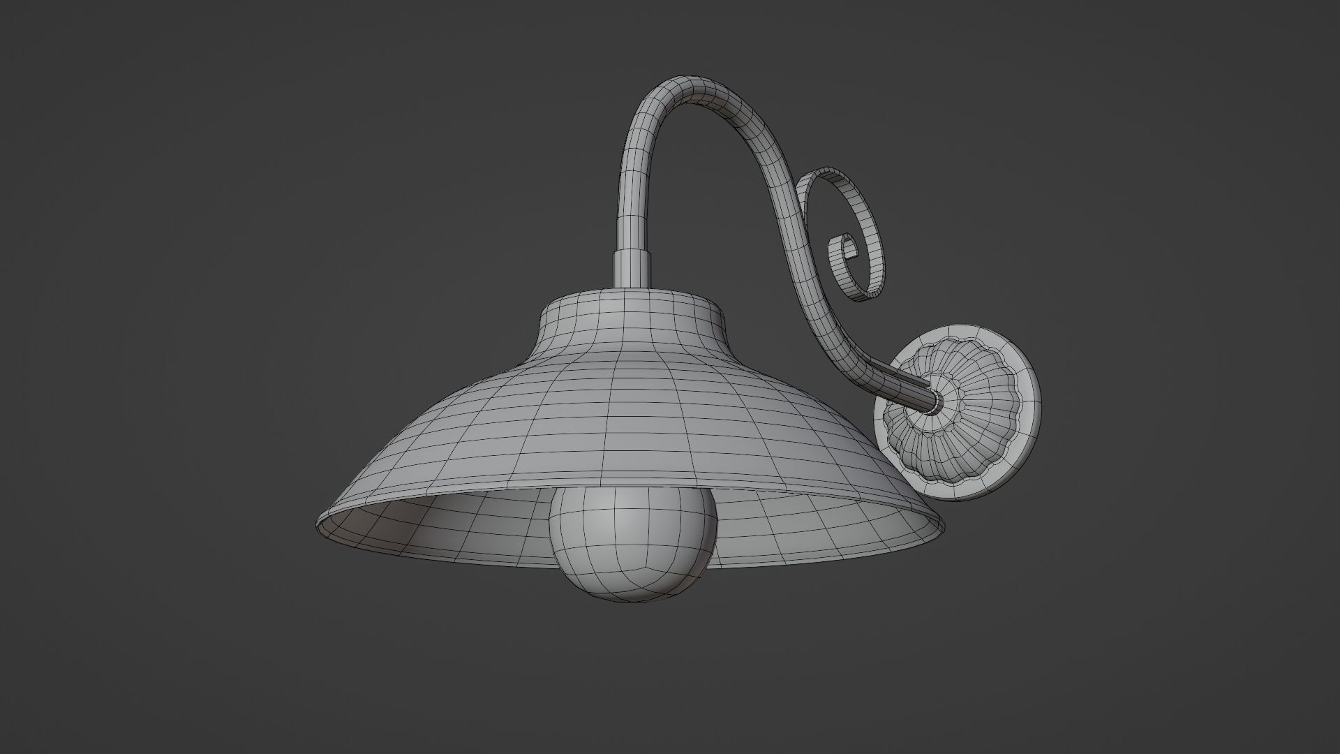 Vintage street light with bulb 3D model | CGTrader