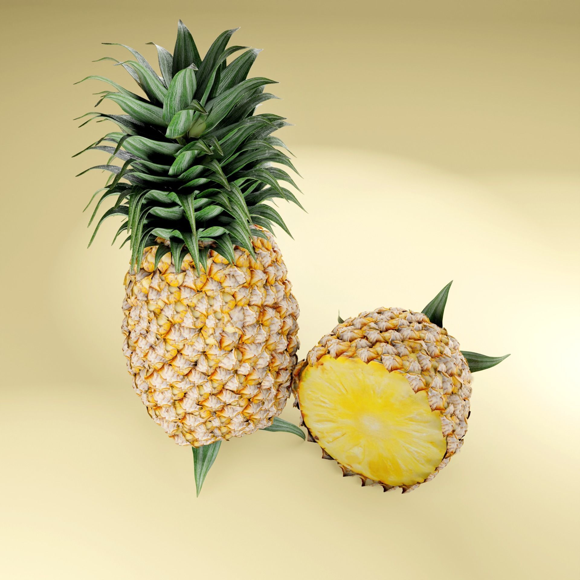 Fresh pineapple Fruit 3D model | CGTrader