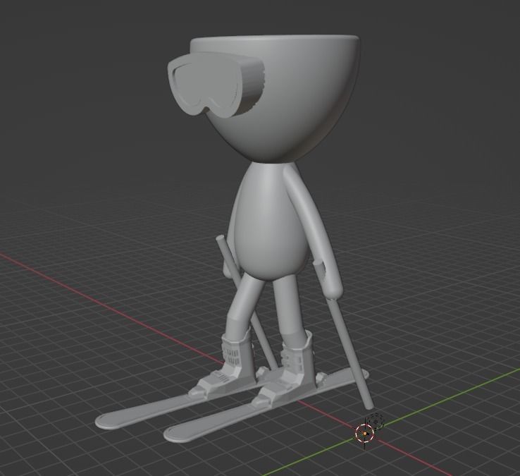 Skier Head Planter - Skii Planter - Head Planter - Plant Pot 3D model ...